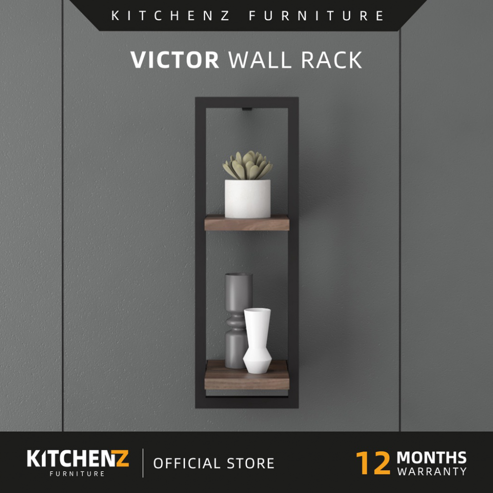 KitchenZ Victor Series Wall Rack Open Storage Wall Unit V49004-WN ...
