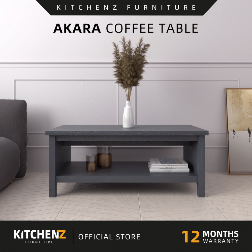 KitchenZ Akara Series 3.8Ft Coffee Table Living Room Open Storage Meja ...