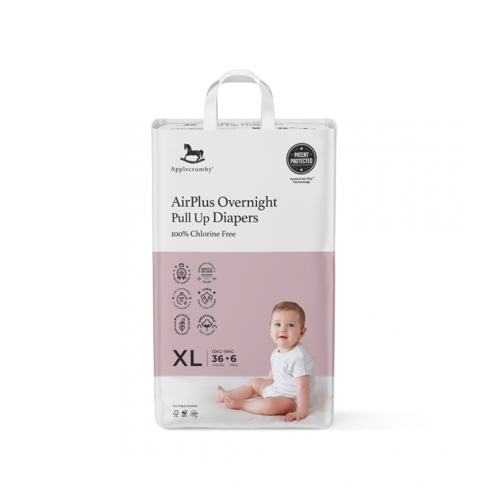 APPLECRUMBY AIRPLUS OVERNIGHT PULL UP DIAPERS XL36+6 (MEGA, 1 PACK ...