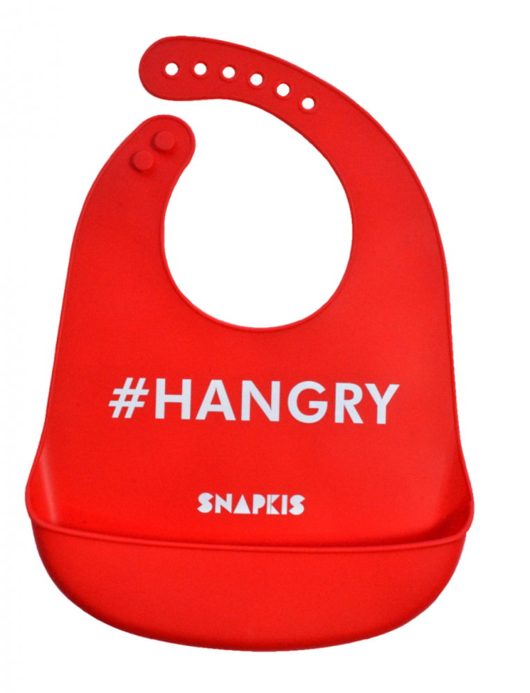 SNAPKIS OH-SO-SOFT SILICONE BIB (HANGRY - RED) | Subplace ...