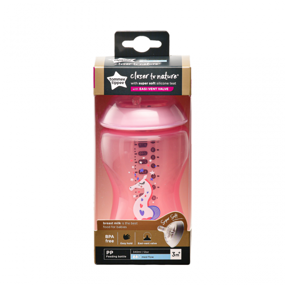 Tommee Tippee Ctn Pp W/super Soft Teat Tinted Bottle 340ml/12oz - Pink (Unicorn) | Subplace ...