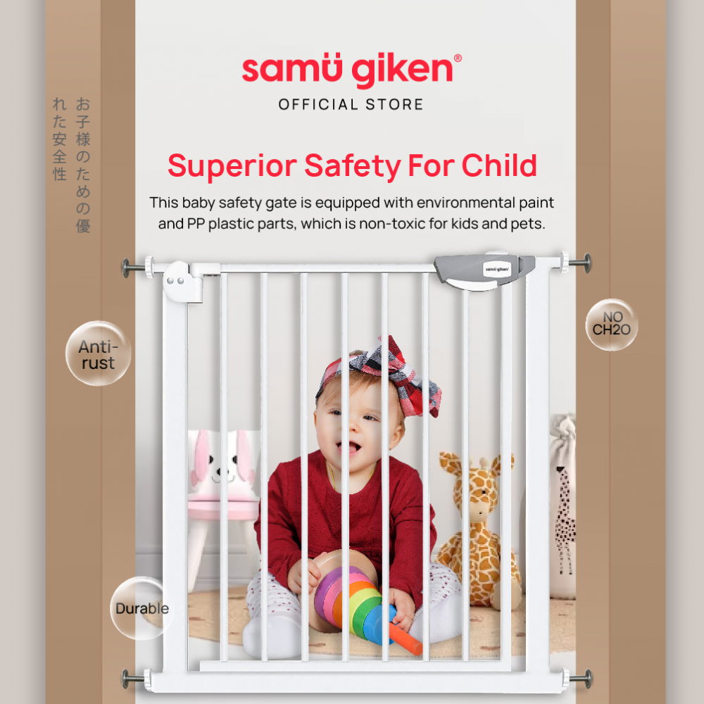 Samu Giken Safety Gate, Door, Fence for Baby, Kids, Pets With Extension ...