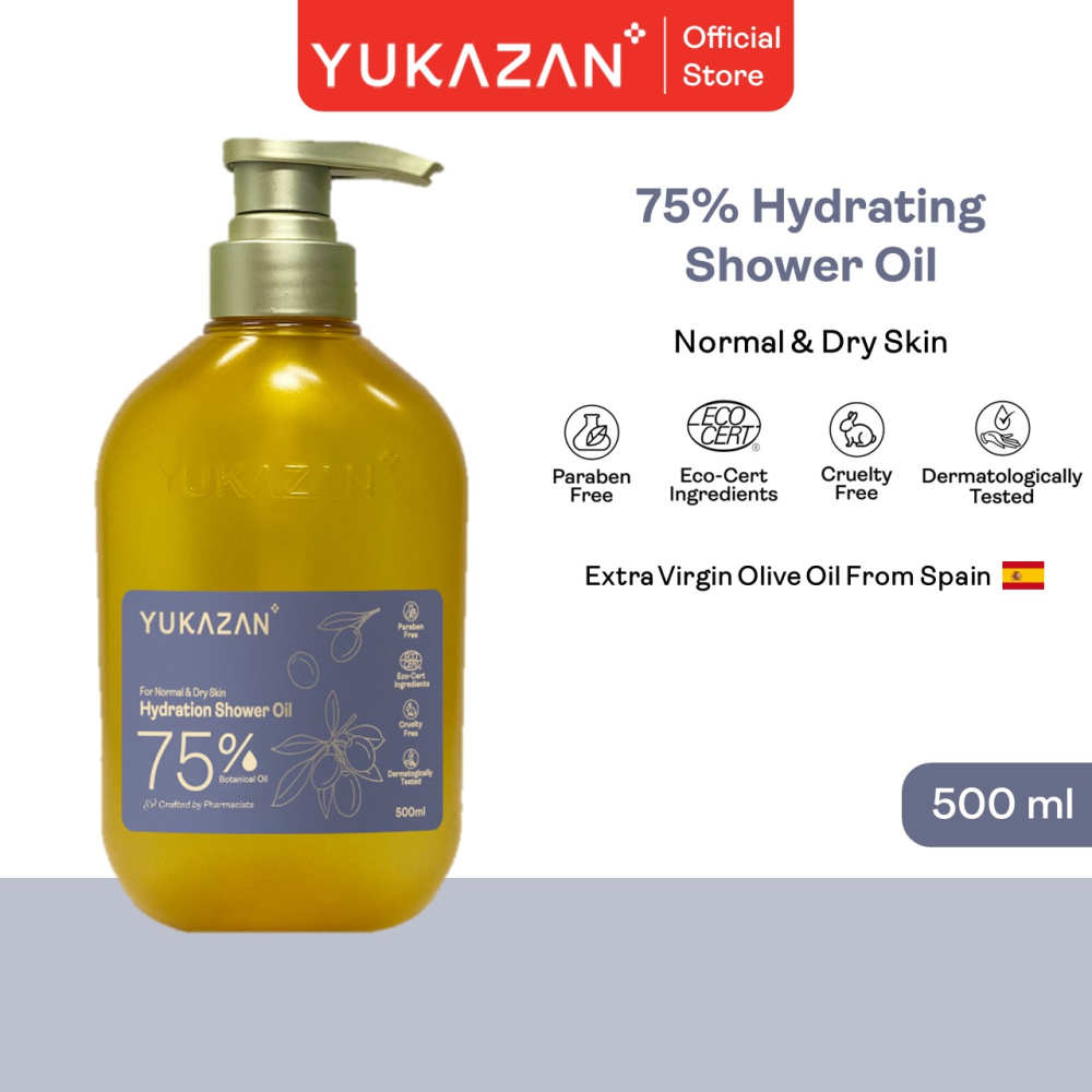 Yukazan 75% Hydrating Shower Oil 500ml Essential Oil Shower Oil - Body Wash / Body Shampoo ...
