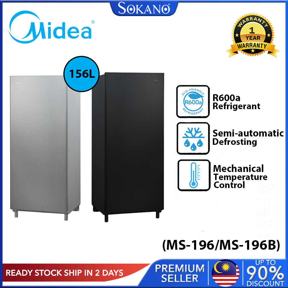 MIDEA 156L 1-Door Refrigerator Separate Chiller Compartment MS-196 ...