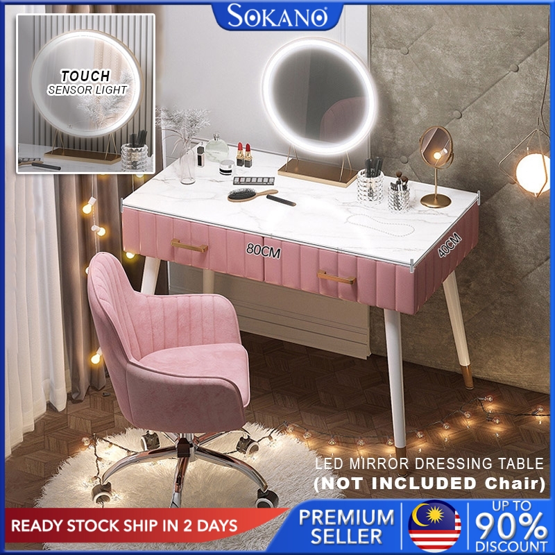 SOKANO SZT00 Dressing Table Luxury Type with LED Smart Mirror with ...