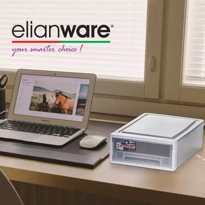 Elianware Elegant Modern Office Drawer Stackable Storage Box Plastic ...